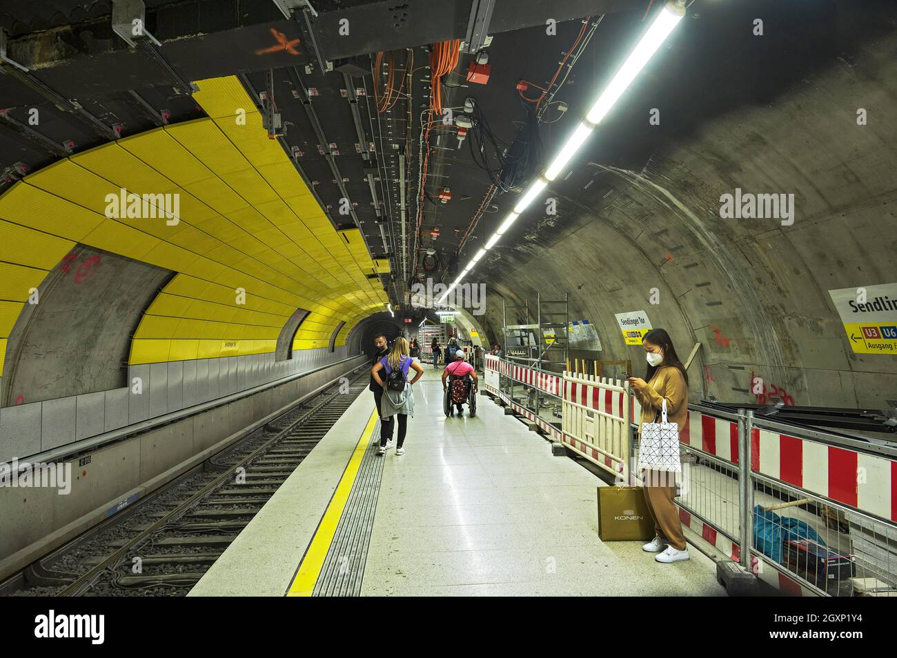 Renovation work at Sendlinger Tor underground station, Munich, Upper Bavaria, Bavaria, Germany ...