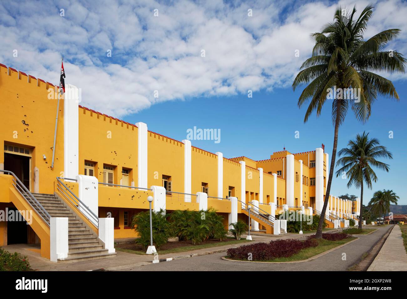 Moncada Barracks, National Monument with bullet holes from Fidel Castro ...