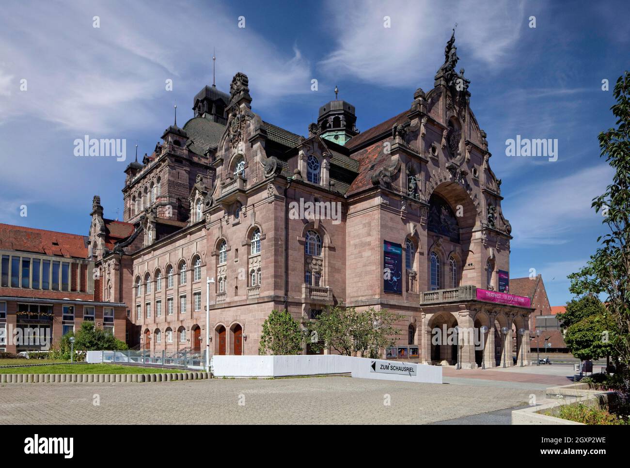 Opera House, Opera, art nouveau, Nuremberg, Middle Franconia, Franconia ...