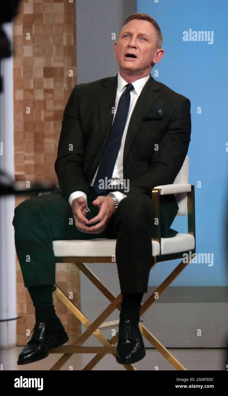 New York, NY, USA. 05th Oct, 2021. Daniel Craig seen at Good Morning ...