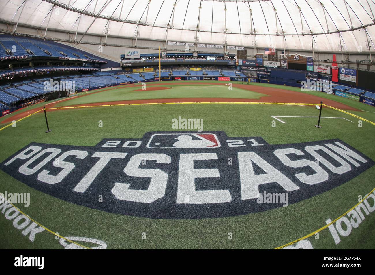 St. Petersburg FL. USA A general view of the Kane s Furniture strikeout board that reminds the fans that they receive a free taco when the Tampa Ba Stock Photo Alamy
