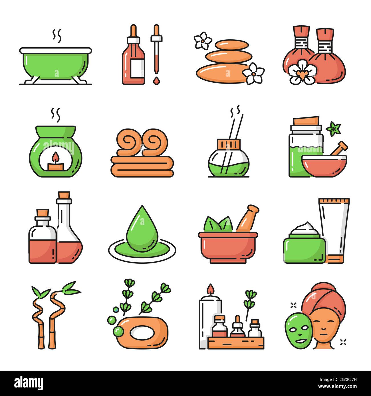 Woman facial essential oil Stock Vector Images - Alamy