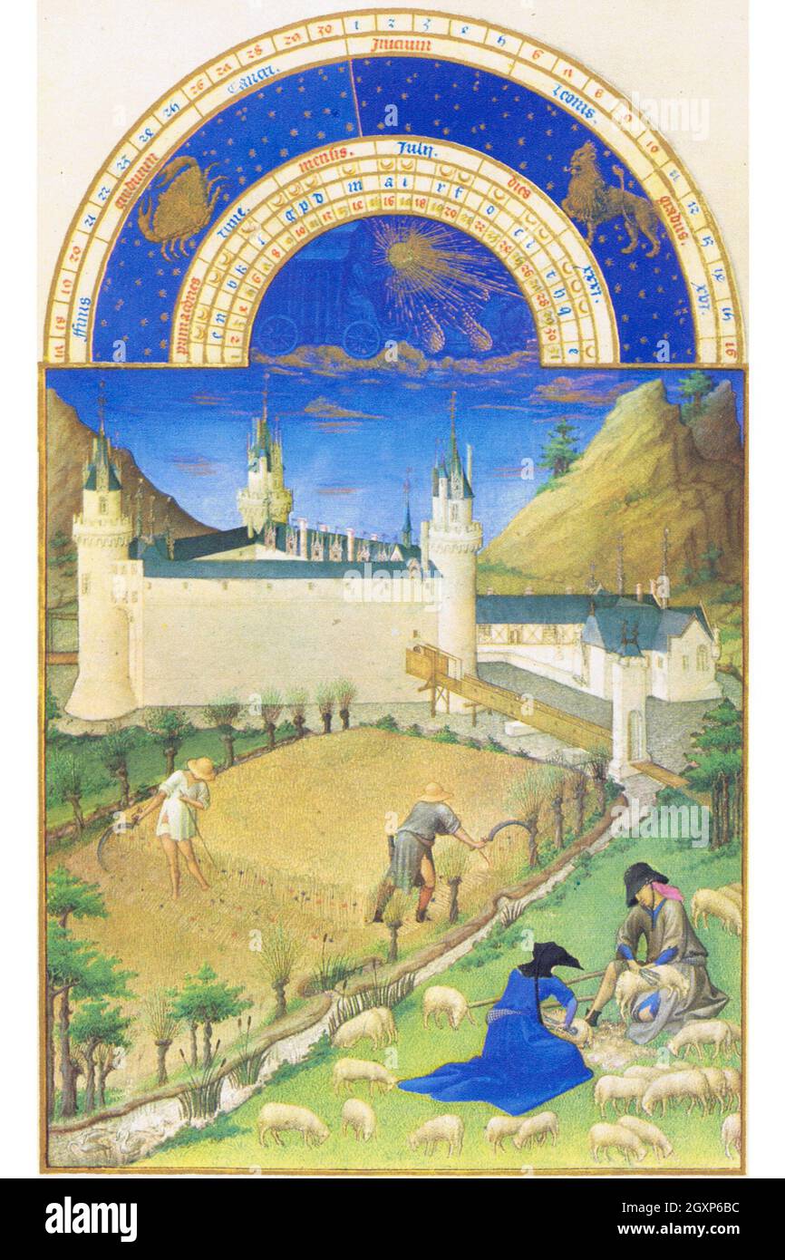 Le Tres riches heures du Duc de Berry - July Stock Photo - Alamy
