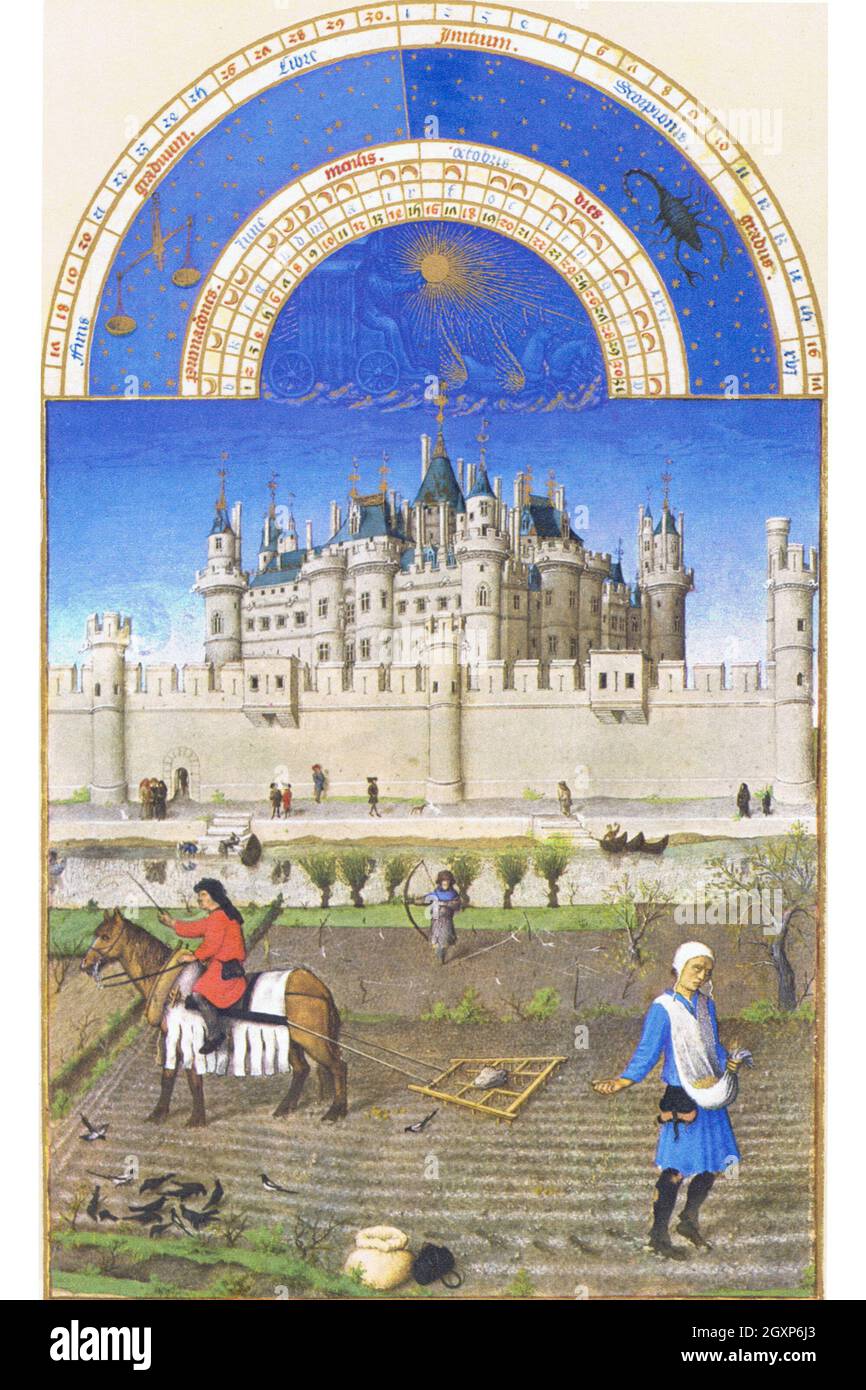 Le Tres riches heures du Duc de Berry - October Stock Photo - Alamy