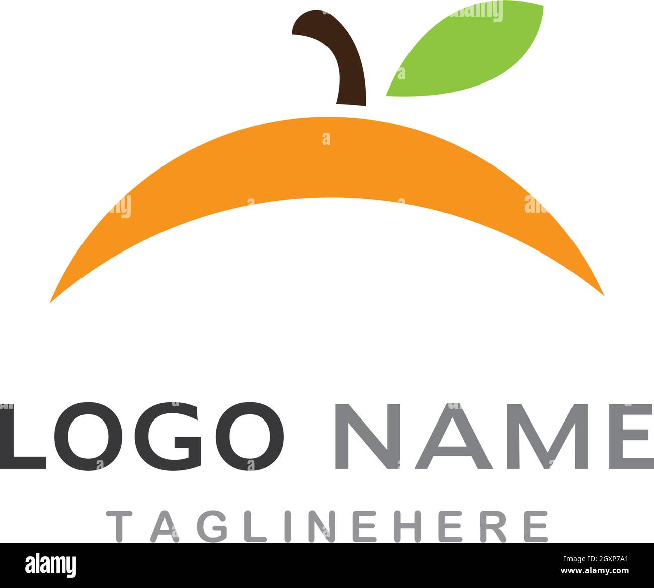 Orange logo design. Vector illustration Stock Vector Image & Art - Alamy