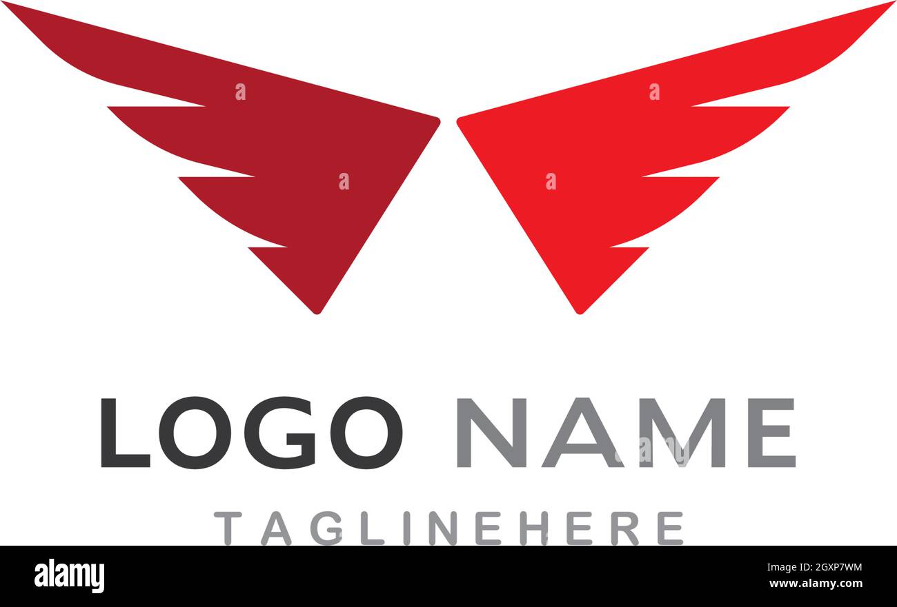Wing Logo Template vector icon design Stock Vector Image & Art - Alamy