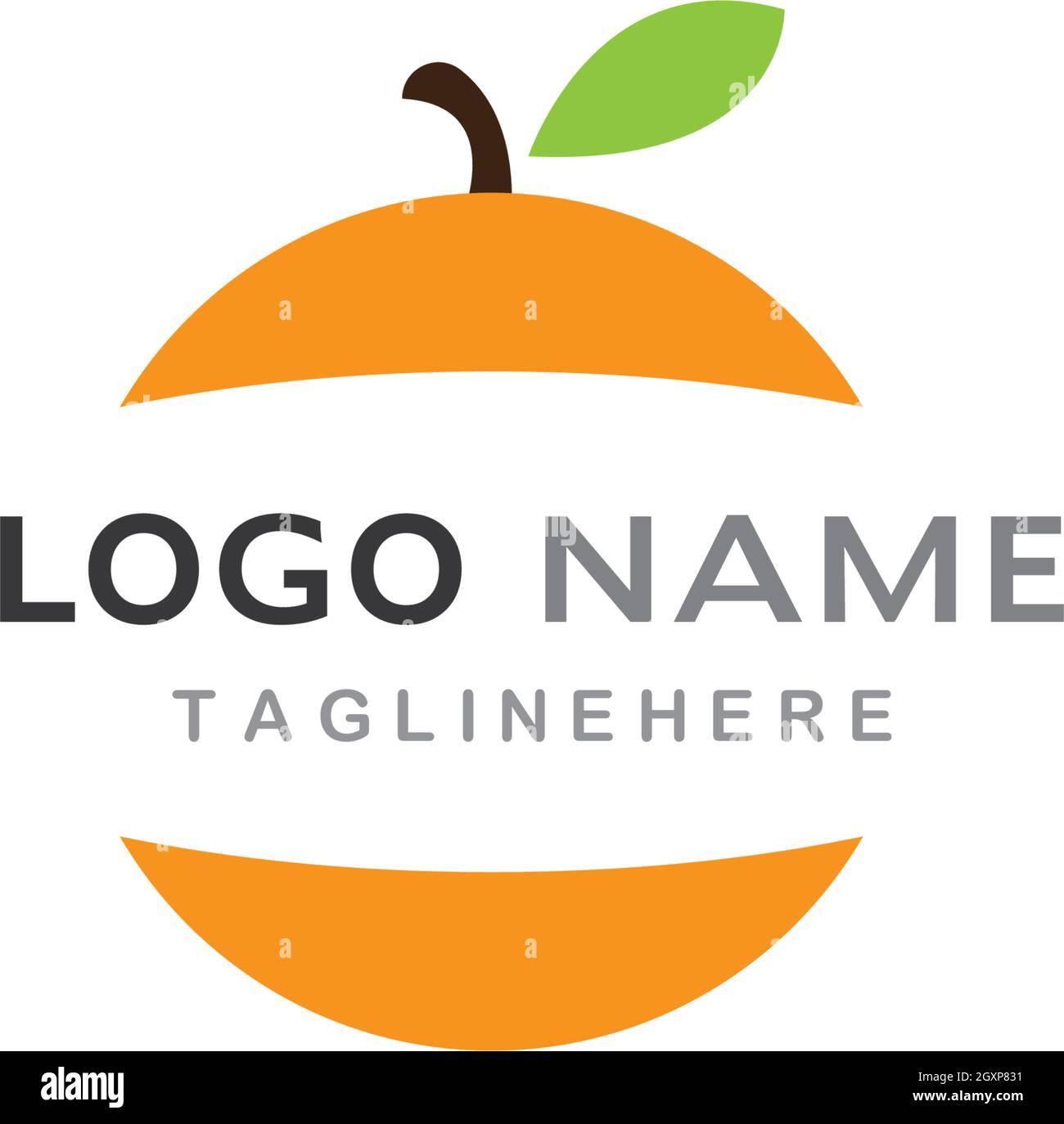 Orange logo design. Vector illustration Stock Vector Image & Art - Alamy