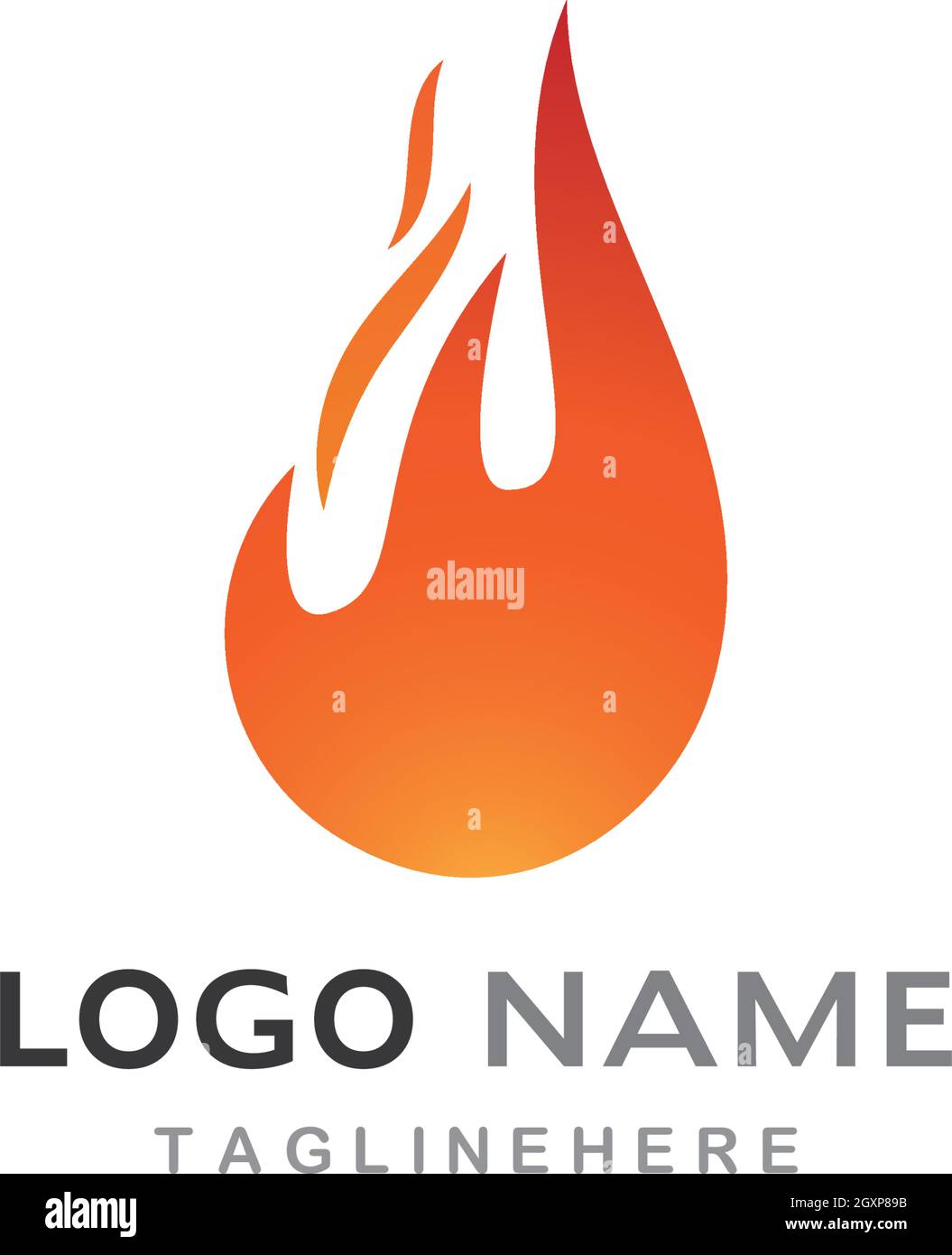 Fire flame Logo Template vector icon Oil, gas and energy logo concept ...