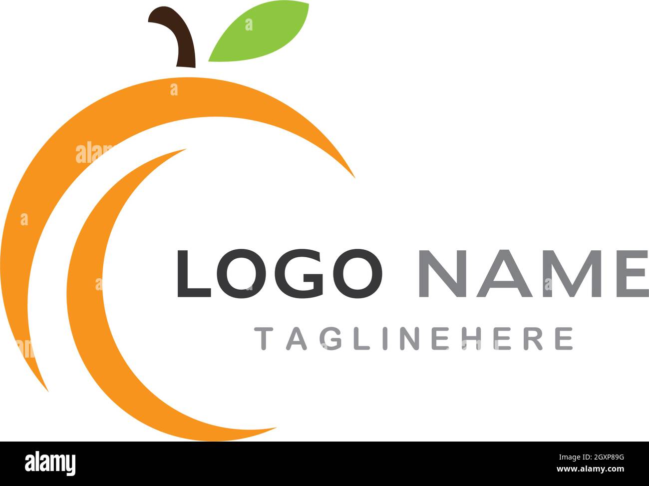 Orange logo design. Vector illustration Stock Vector Image & Art - Alamy