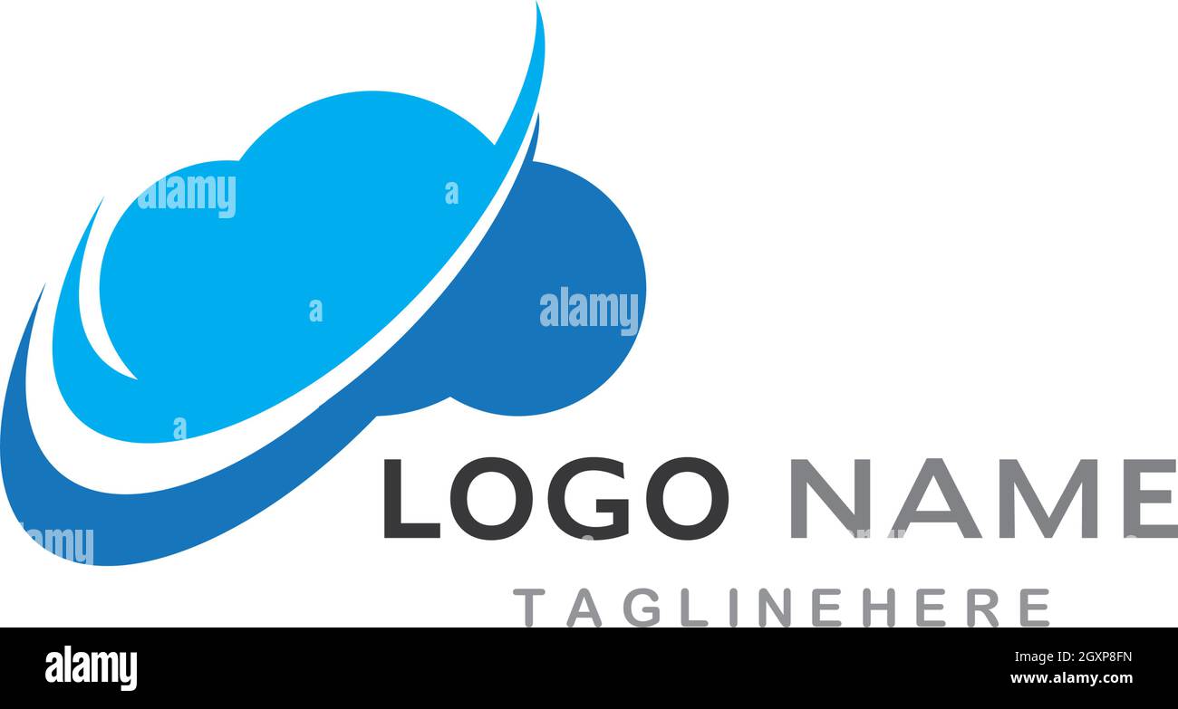 cloud technology vector logo template design vector Stock Vector Image ...