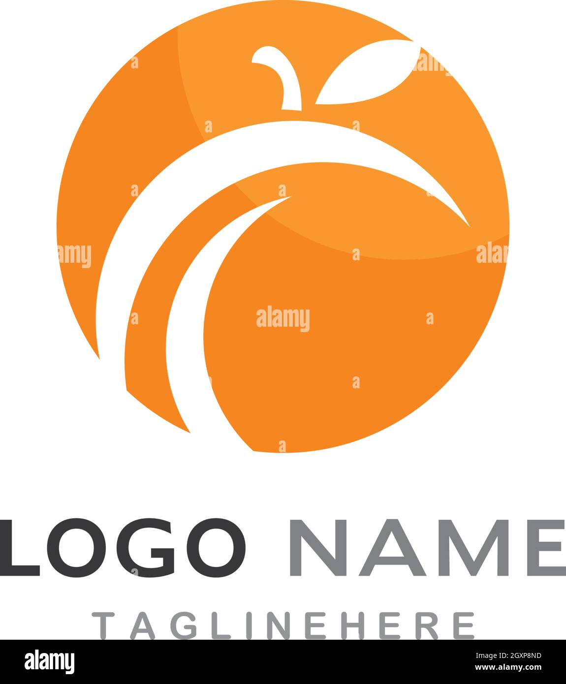 Orange logo design. Vector illustration Stock Vector Image & Art - Alamy