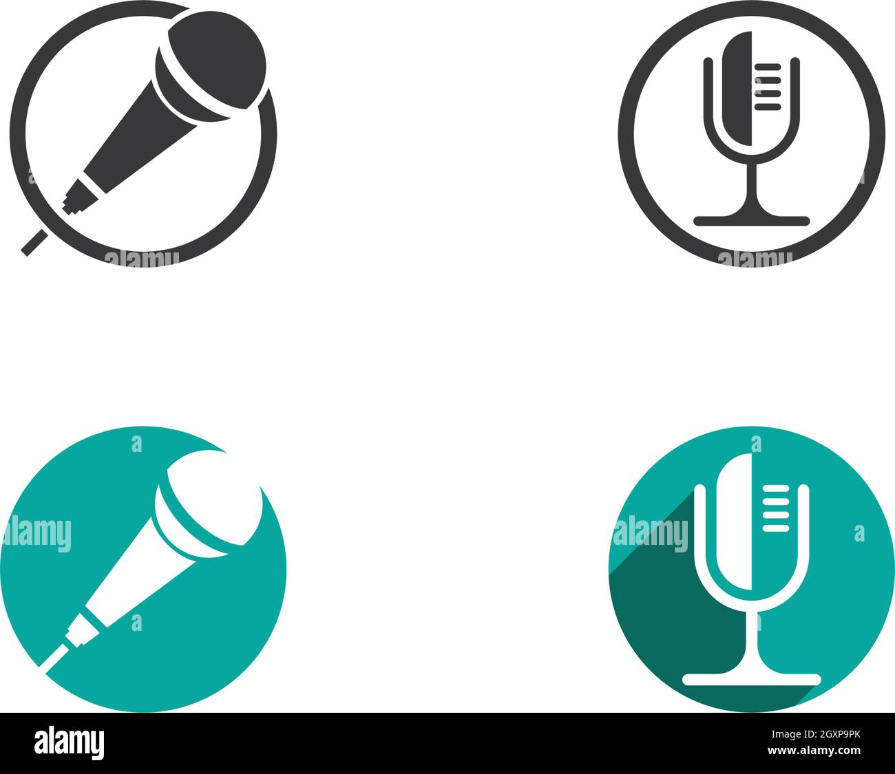 microphone icon vector template Stock Vector Image & Art - Alamy