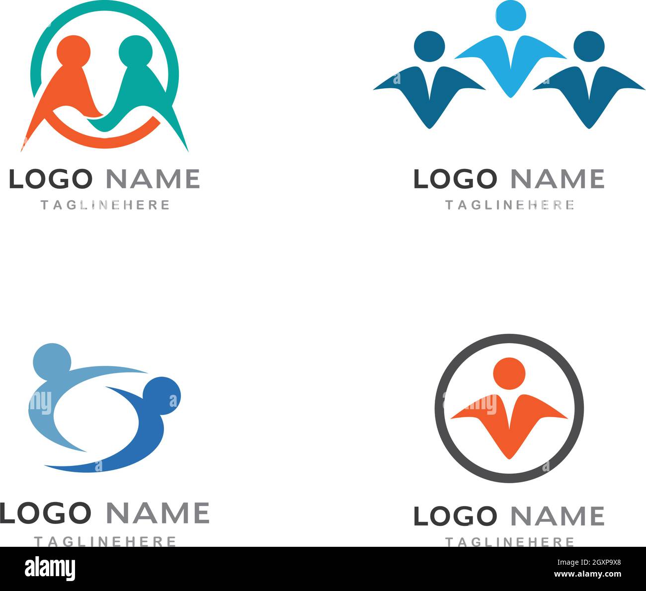 Adoption and community care Logo template vector icon Stock Vector ...