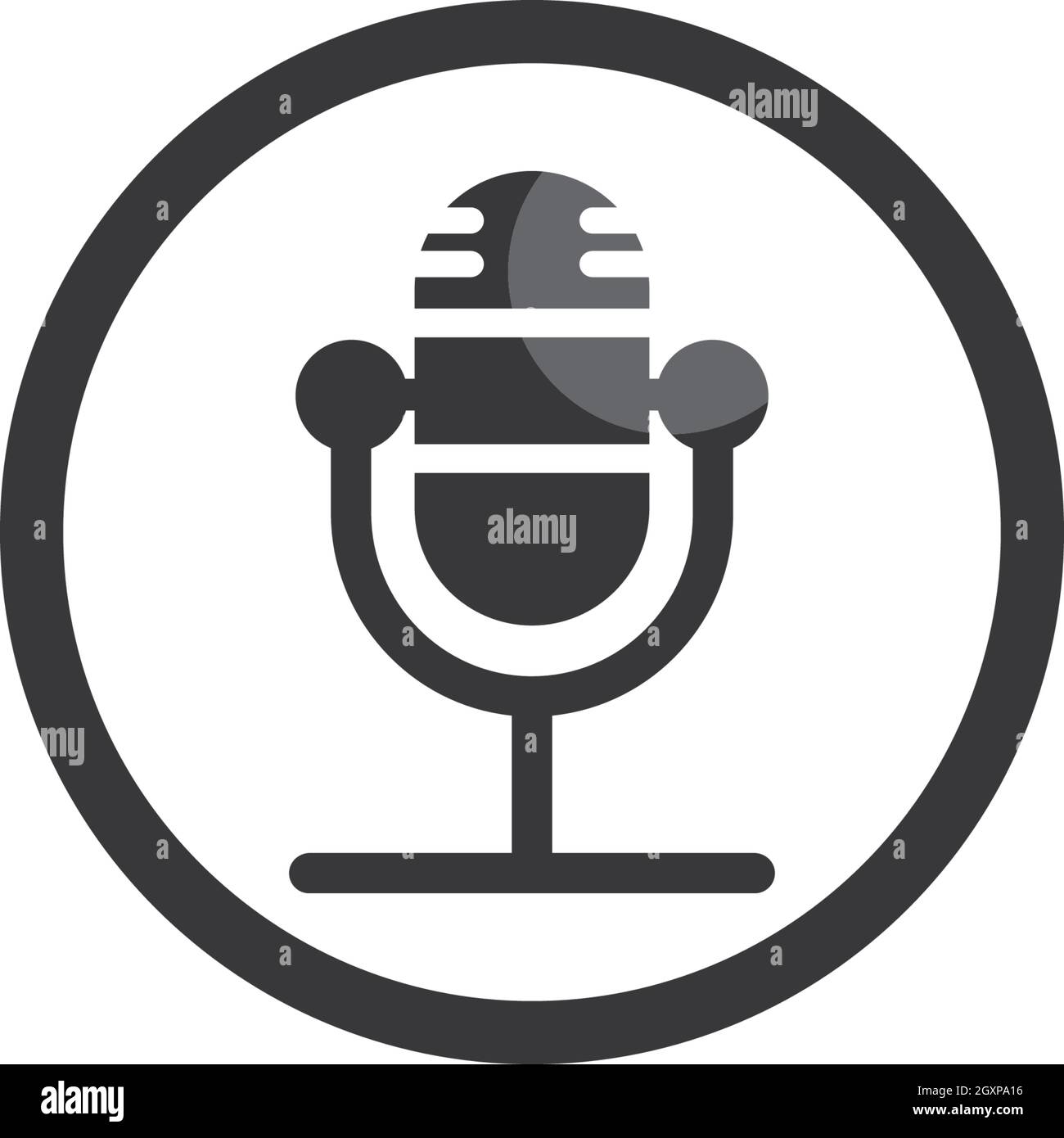 microphone icon vector template Stock Vector Image & Art - Alamy