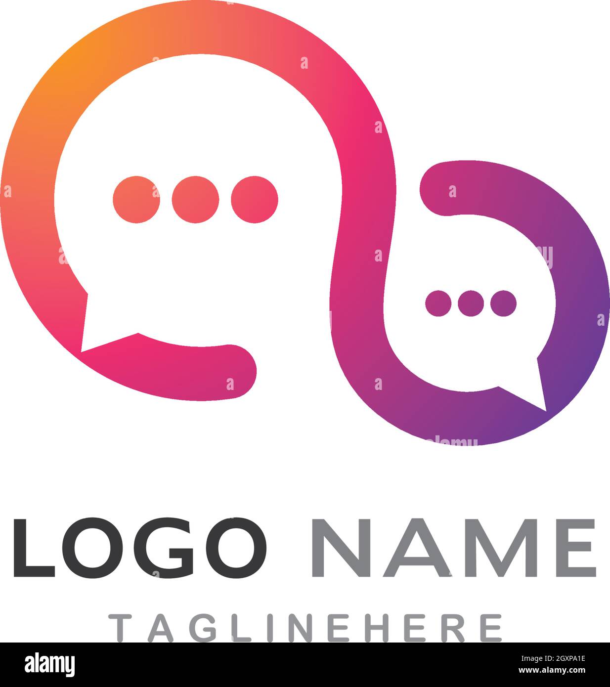Speech bubble icon Logo template vector illustration Stock Vector Image ...