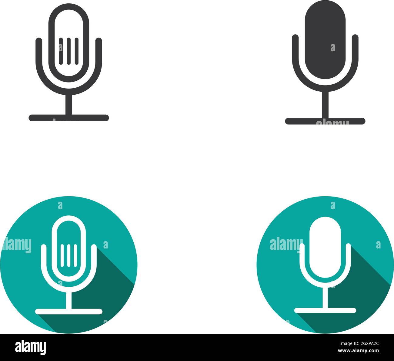 microphone icon vector template Stock Vector Image & Art - Alamy