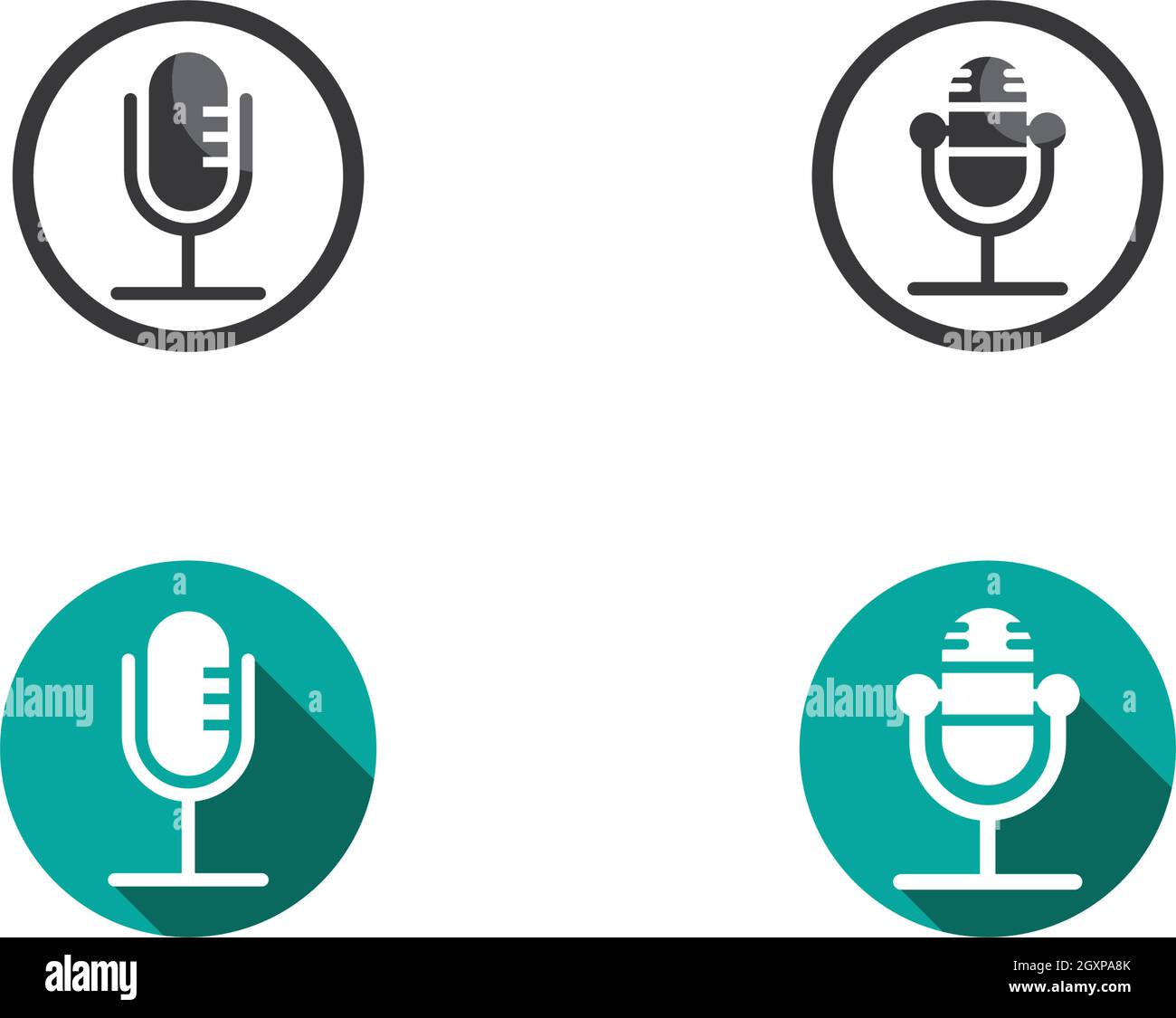 microphone icon vector template Stock Vector Image & Art - Alamy