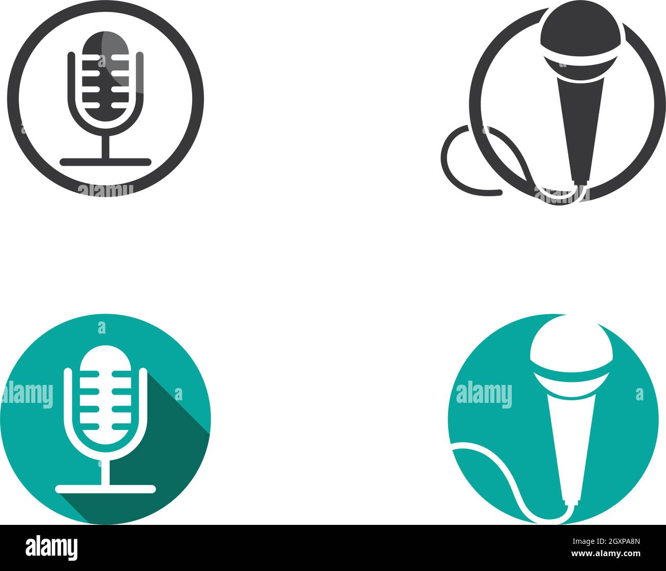 microphone icon vector template Stock Vector Image & Art - Alamy