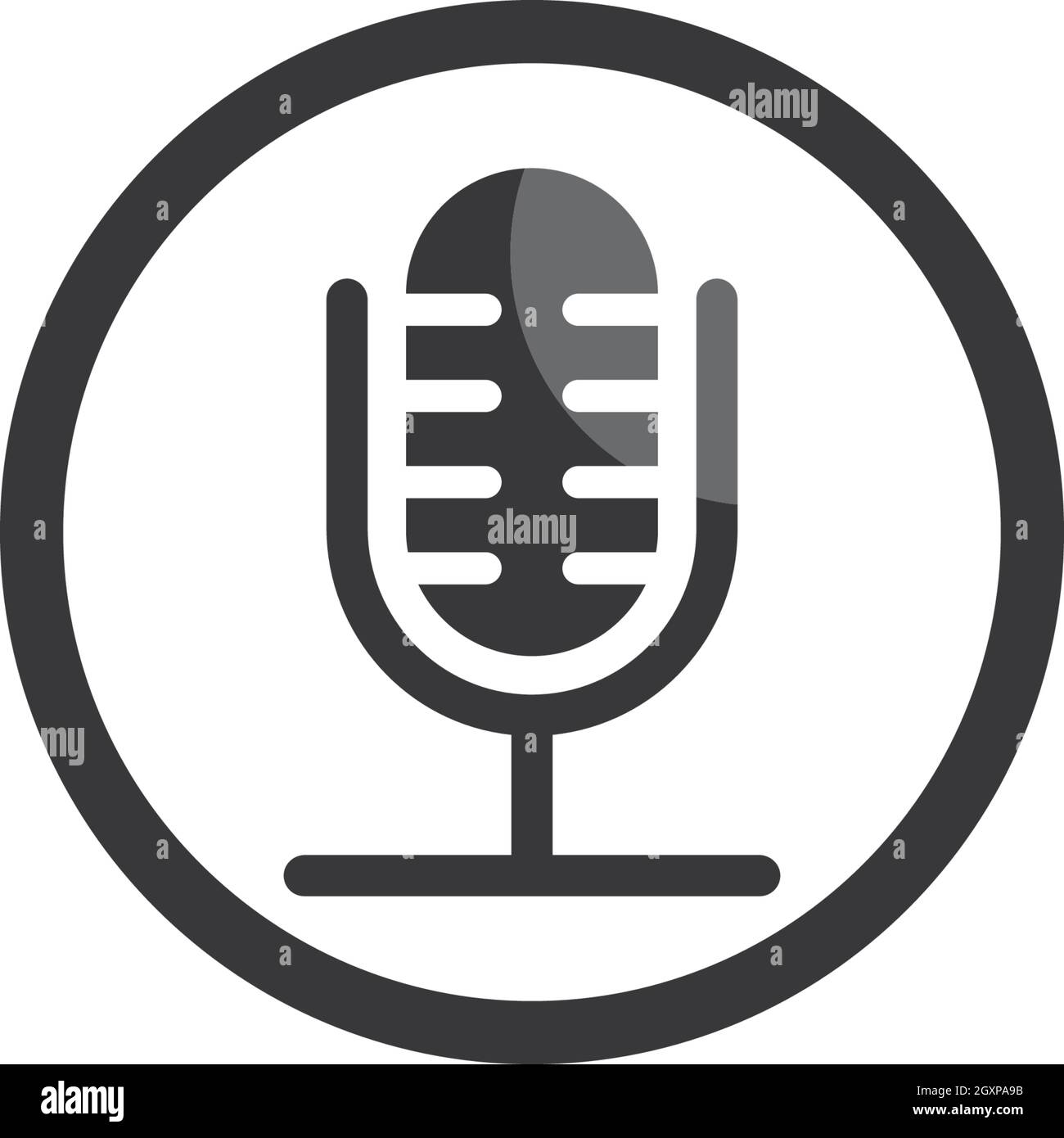 microphone icon vector template Stock Vector Image & Art - Alamy