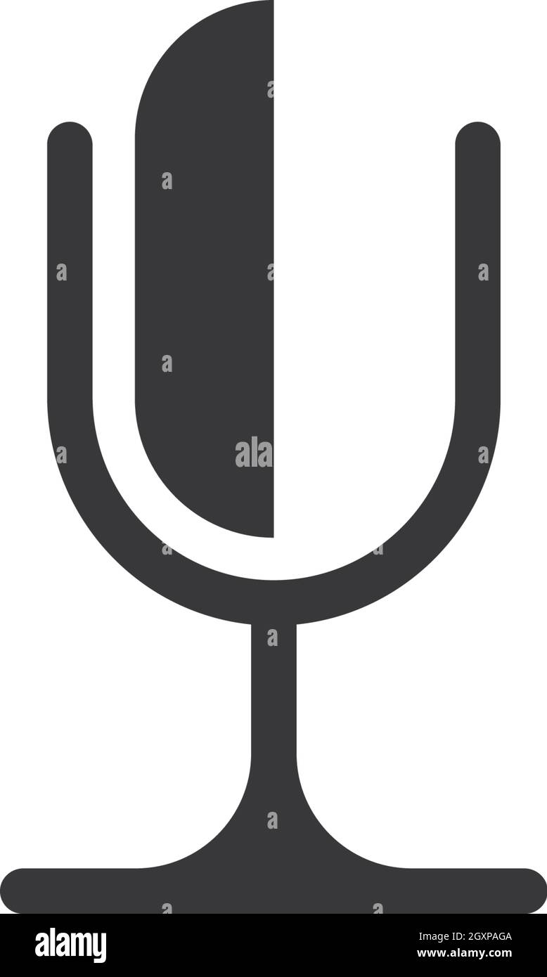 microphone icon vector template Stock Vector Image & Art - Alamy
