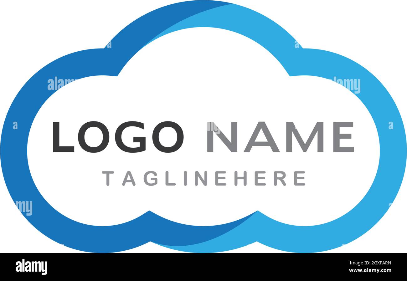 cloud technology vector logo template design vector Stock Vector Image ...