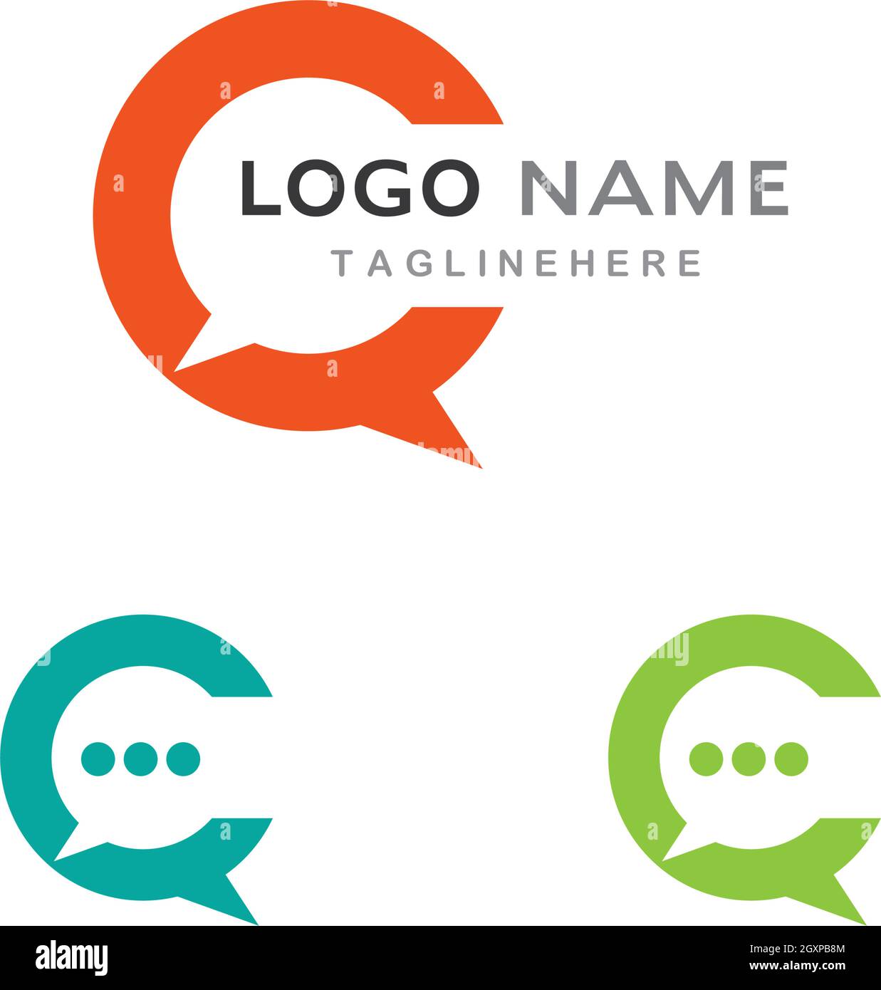 Speech bubble icon Logo template vector illustration Stock Vector Image ...