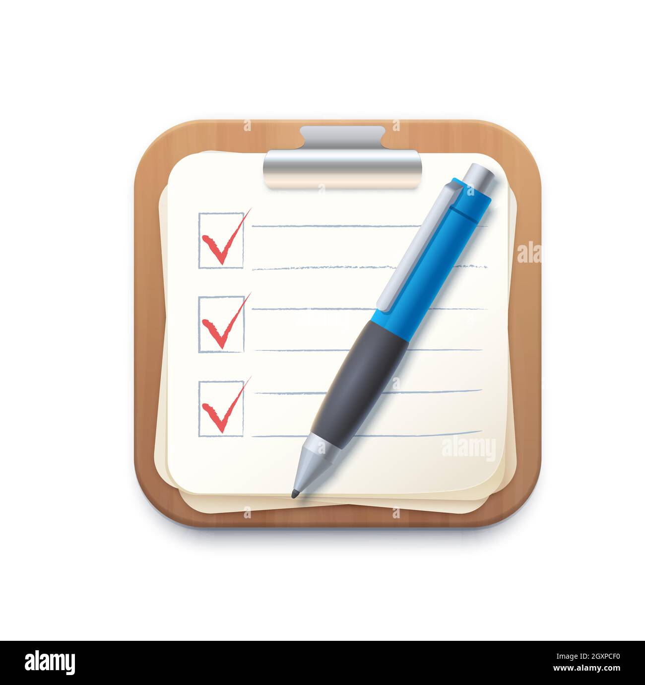 Checklist notepad icon, clipboard or check list board, vector ...