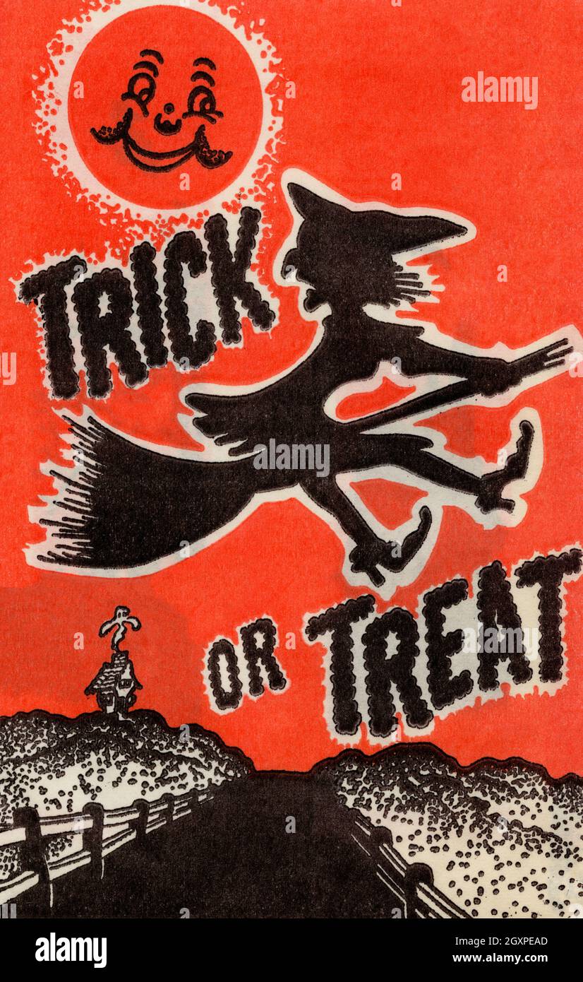 Trick or Treat - Witch by Smiling Moon Stock Photo - Alamy