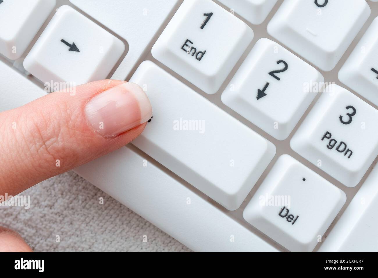 Business Lady Pointer Pressing Keybord Keys, Hand Touching Console ...