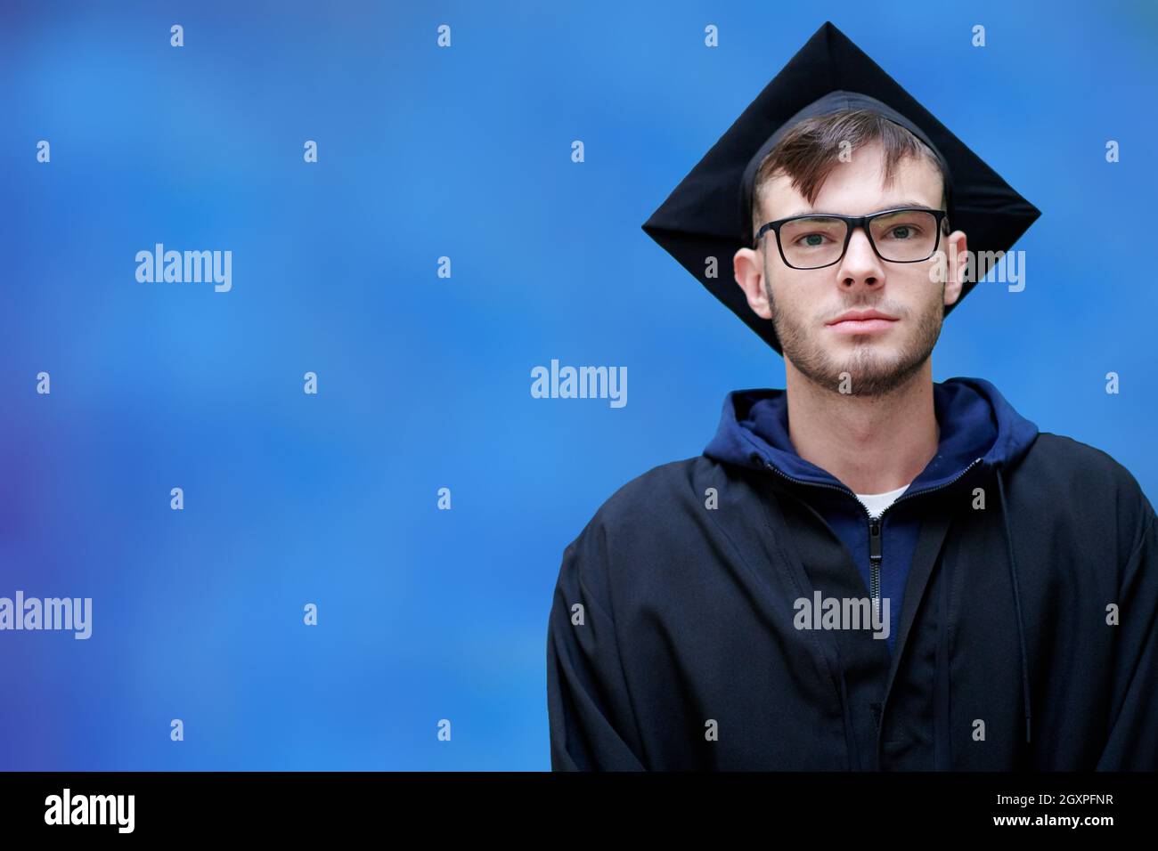 Happy man portrait on her graduation day University. Education and ...