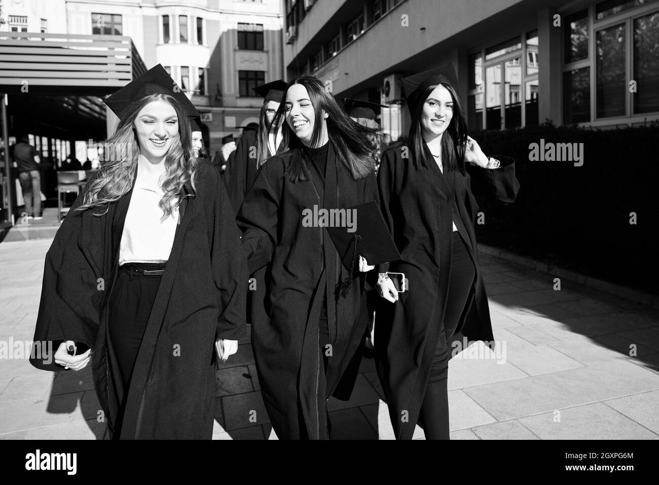 Happy man university students Black and White Stock Photos & Images - Alamy