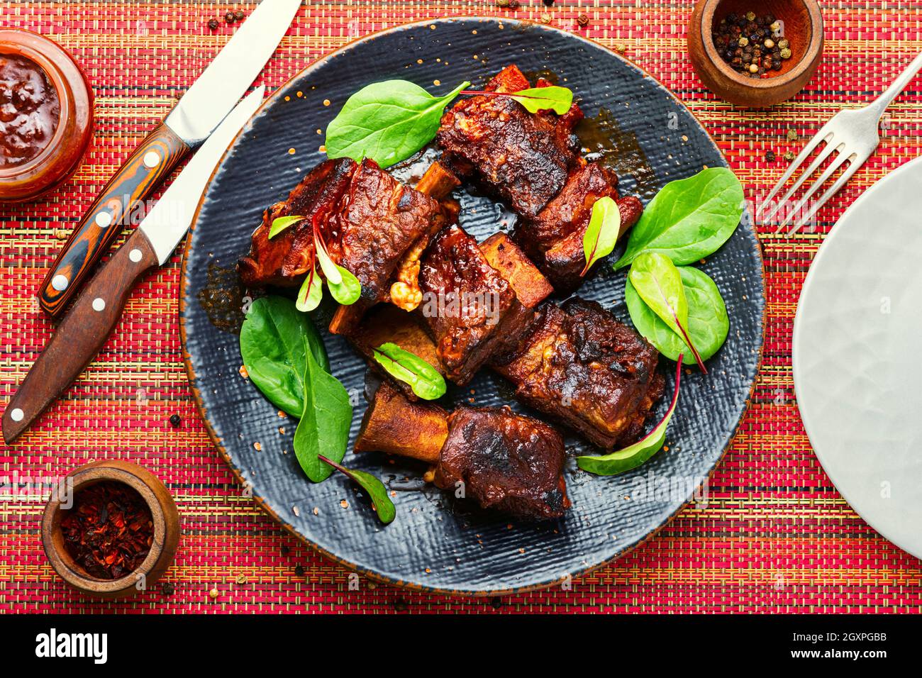 Glazed beef rib hi-res stock photography and images - Alamy