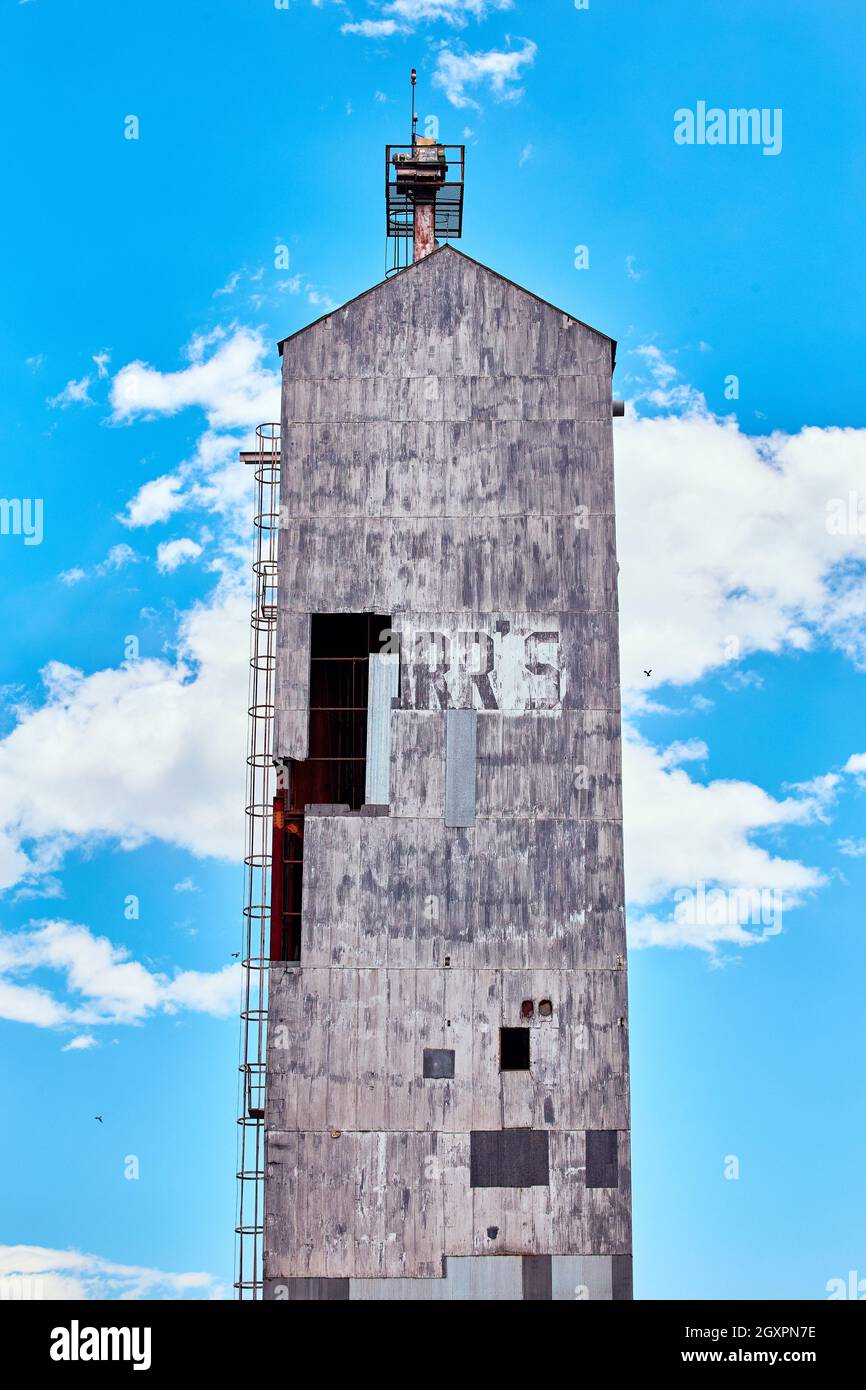 Tower of farming agriculture building metal Stock Photo - Alamy