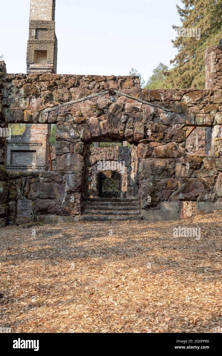 Ruins of Wolf House of Jack London, famous California author of White ...