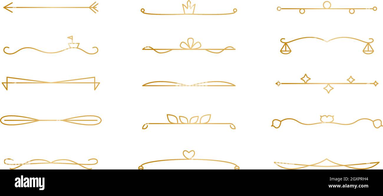 Dividers chapter, decorations and delimiters set. Frame elements with ...