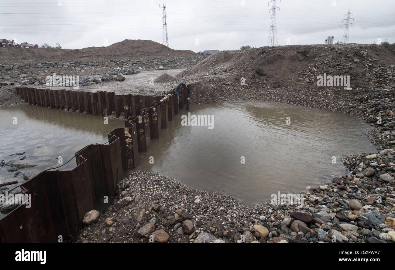 impoundment of water or water retention in construction and building ...