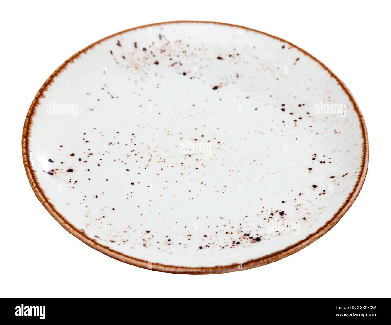 White plate. Isolated over white background Stock Photo - Alamy