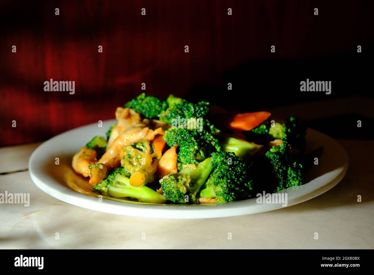 Chinese food chicken and broccoli take out Stock Photo - Alamy