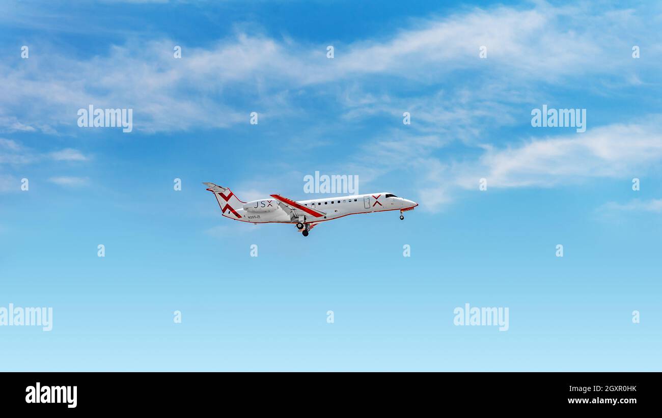 Santa Ana, CA, USA – August 16, 2021: Independent regional airline JSX ...