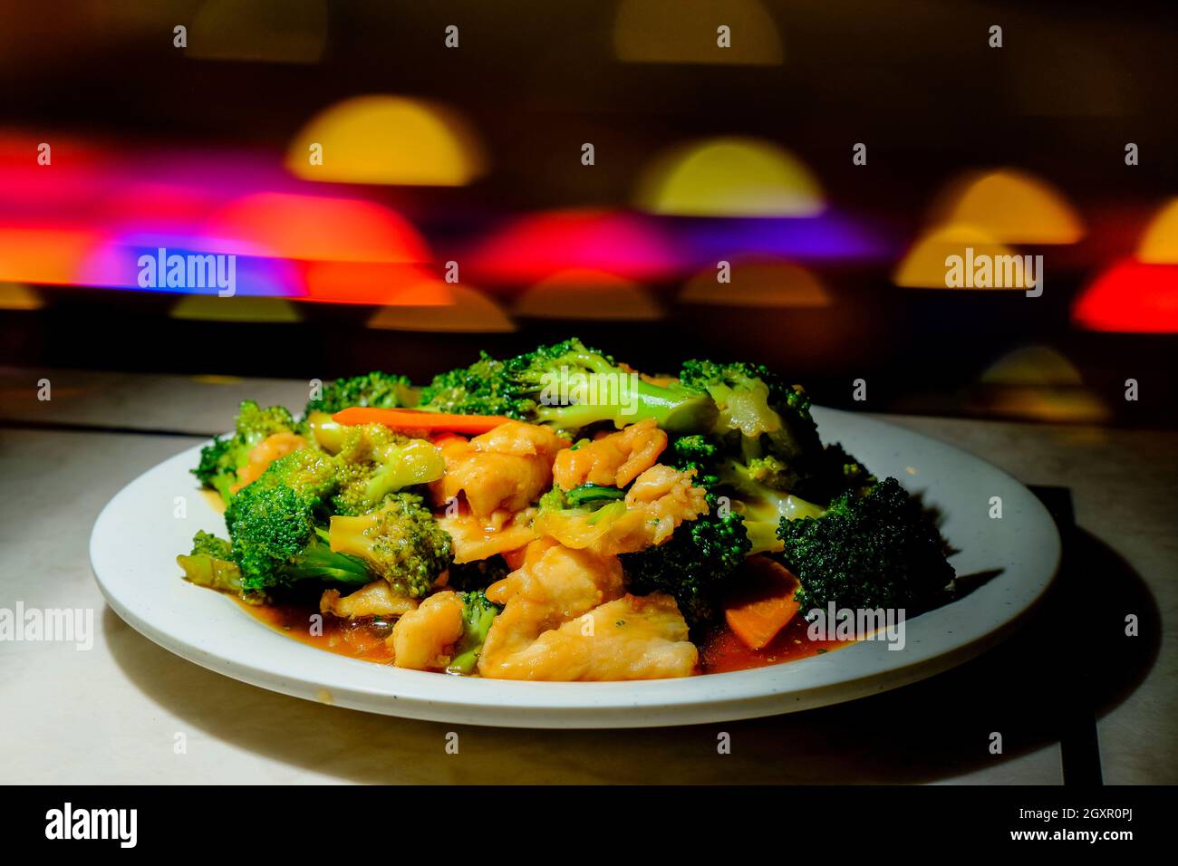 Chinese food chicken and broccoli take out Stock Photo - Alamy