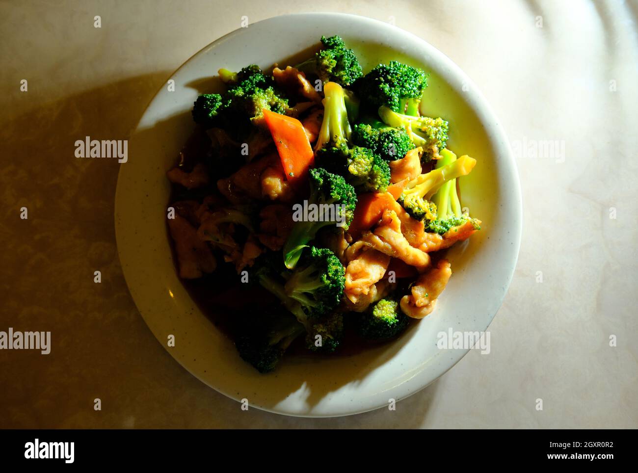 Chinese food chicken and broccoli take out Stock Photo - Alamy
