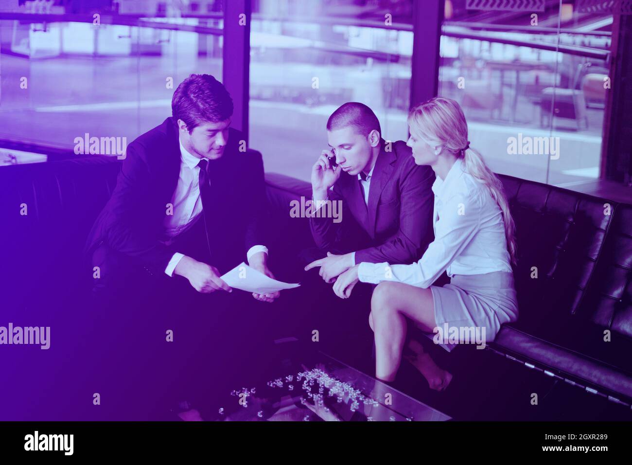 business people shaking hands make deal and sign contract Stock Photo ...