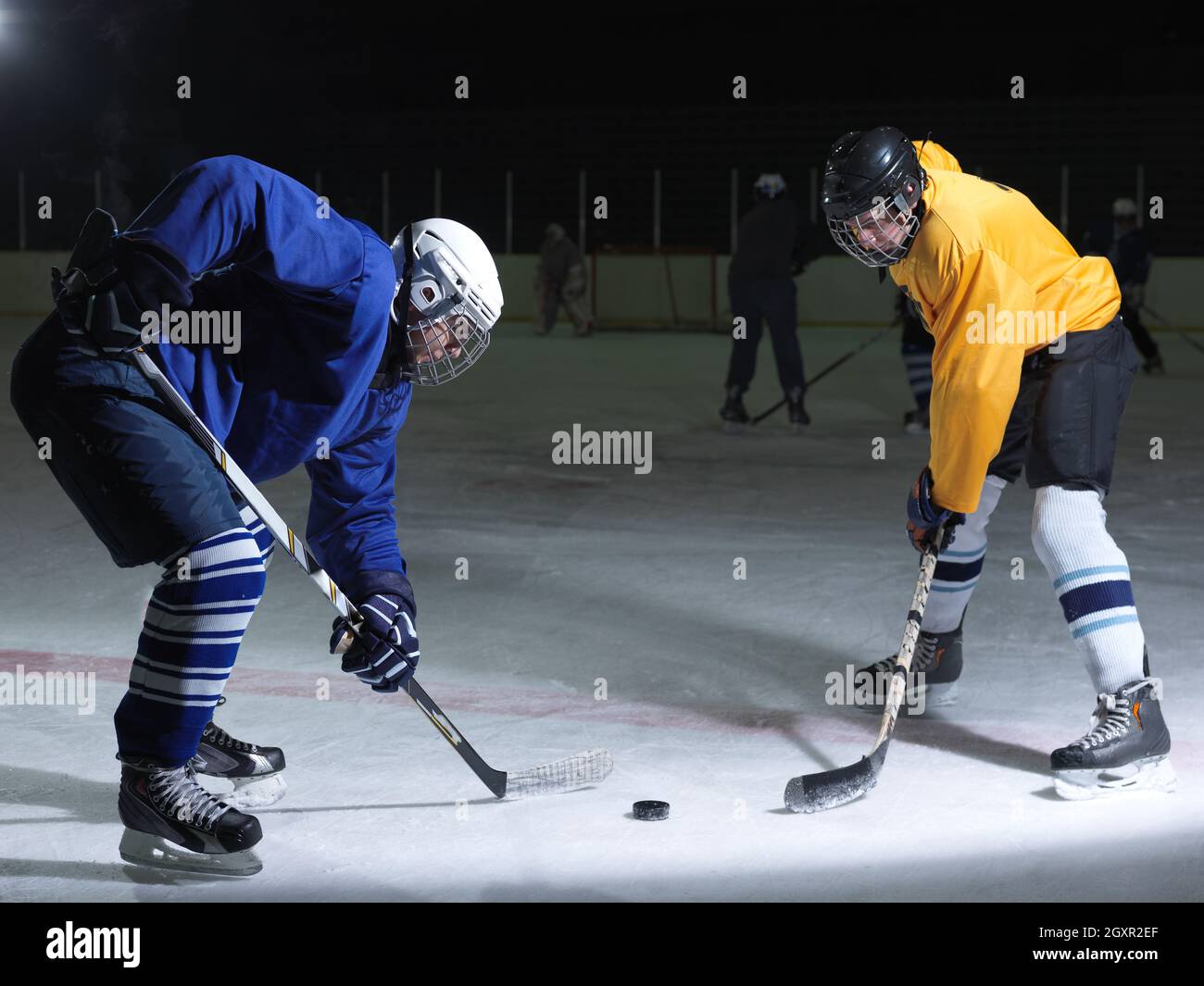 ice hockey sport players comptetition concpet Stock Photo - Alamy