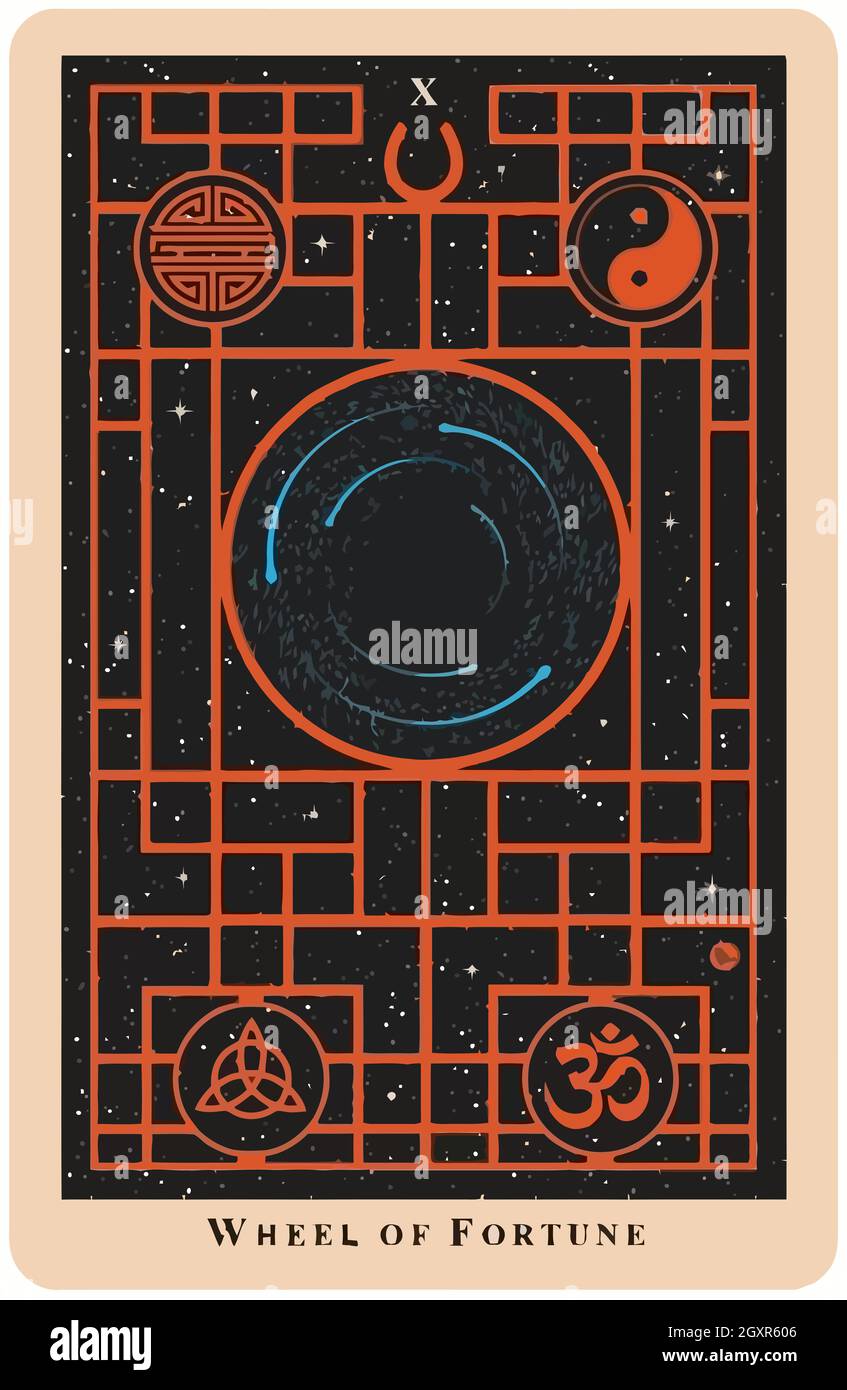 tarot fortune telling card illustration Stock Photo - Alamy