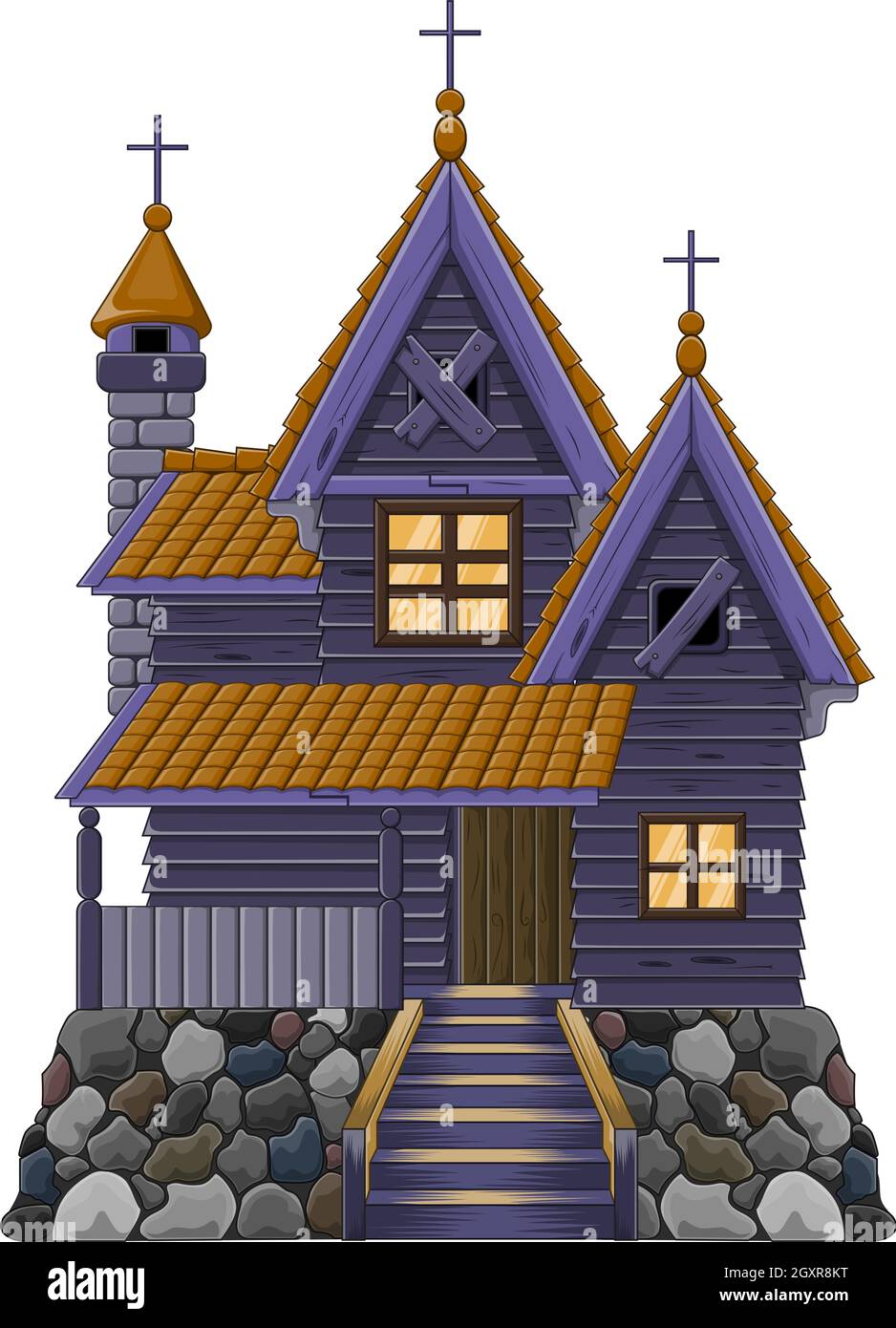 Stone roof on house Stock Vector Images - Alamy