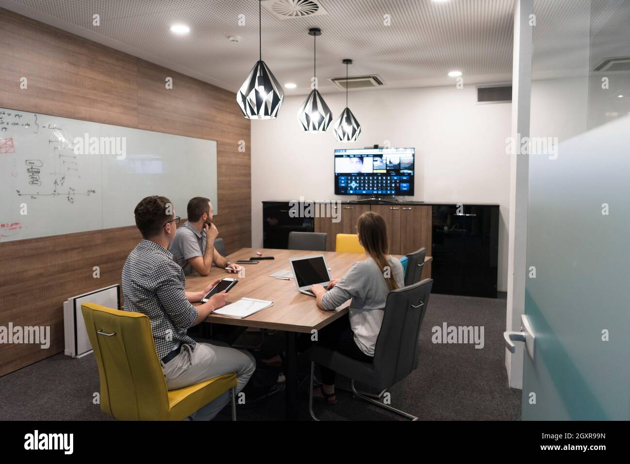 startup business team brainstorming on meeting working on laptop and ...