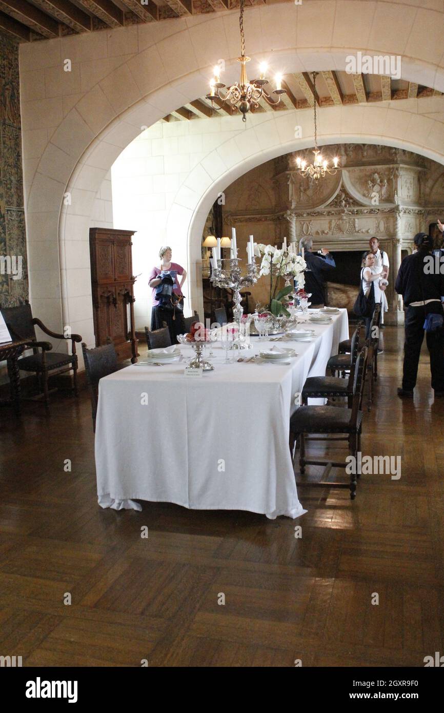 Kitchen inside Castle in France Stock Photo - Alamy