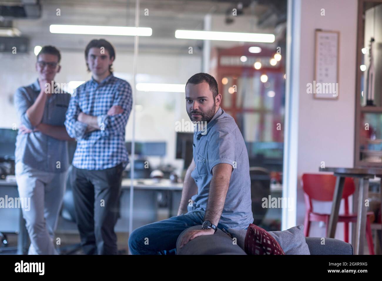start up business team portrait at modern office interior Stock Photo ...