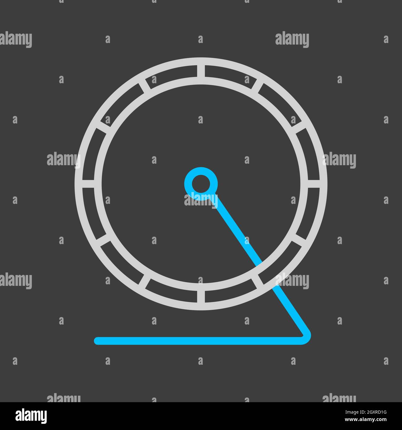Hamster wheel vector icon on dark background. Pet animal sign. Graph ...