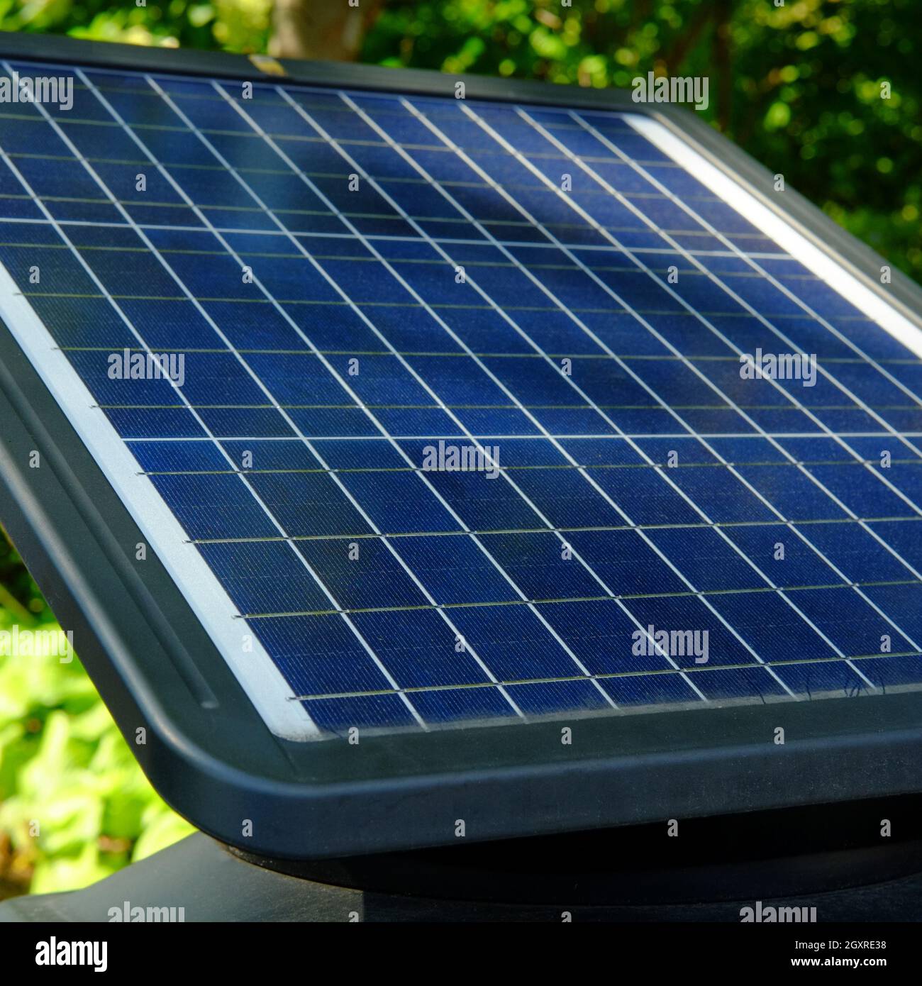 Colseup small blue solar panel renewable energy source Stock Photo - Alamy
